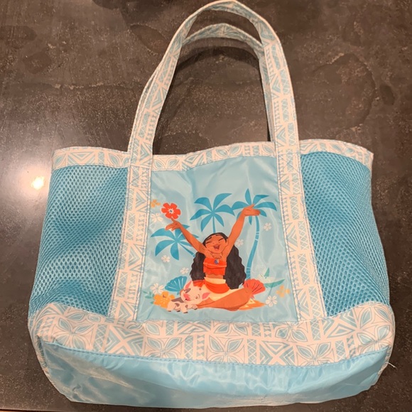 Disney | Accessories | Disney Store Princess Moana Blue Swim Tote Bag ...
